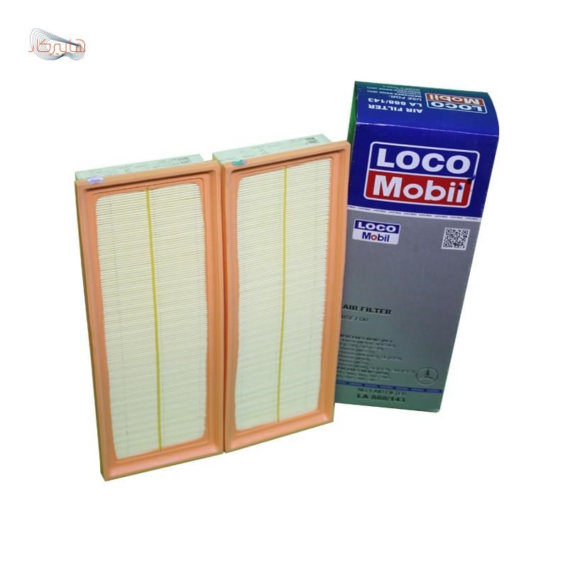 فیلتر هوا LOCO MOBIL کاغذی (دور PU پلی اورتان ) ( دوقلو -دو عدد فیلتر ...